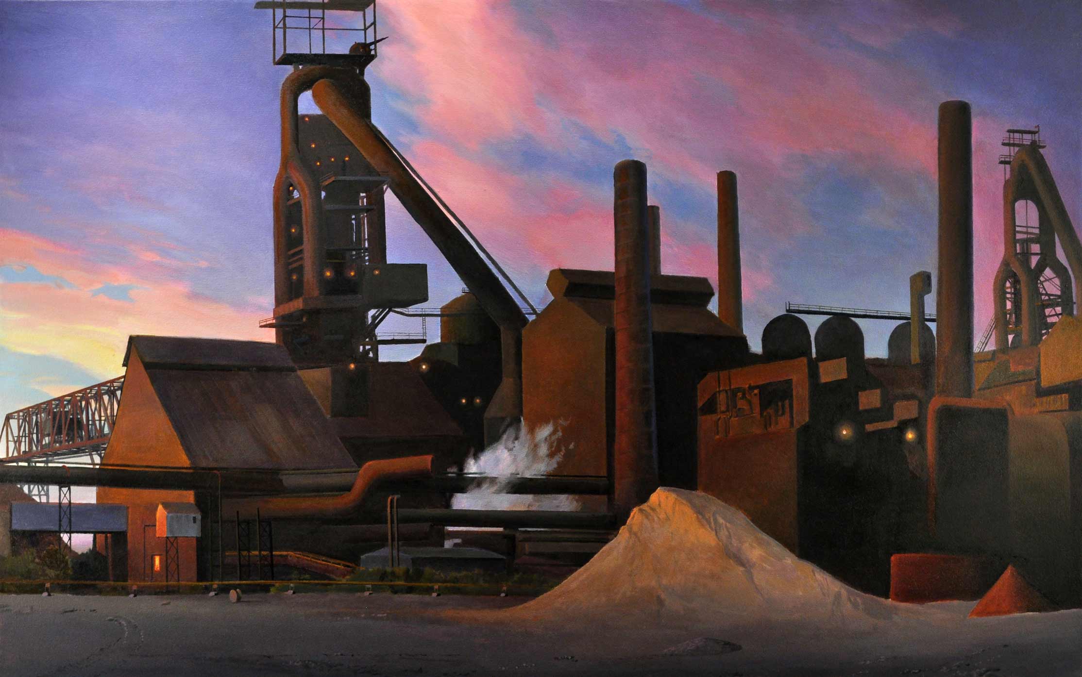Cityscape Paintings of Cleveland Steelmaking by Arthur Chartow ...